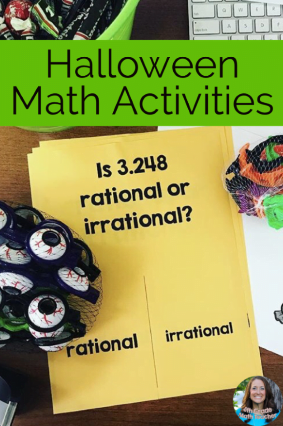 Middle School Math Halloween Activity - 8th Grade Math Teacher